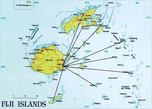 Fiji Airways Route Map